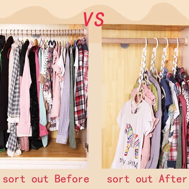 Racing Butterfly 9 hole magic clothes hanger multifunction folding ...