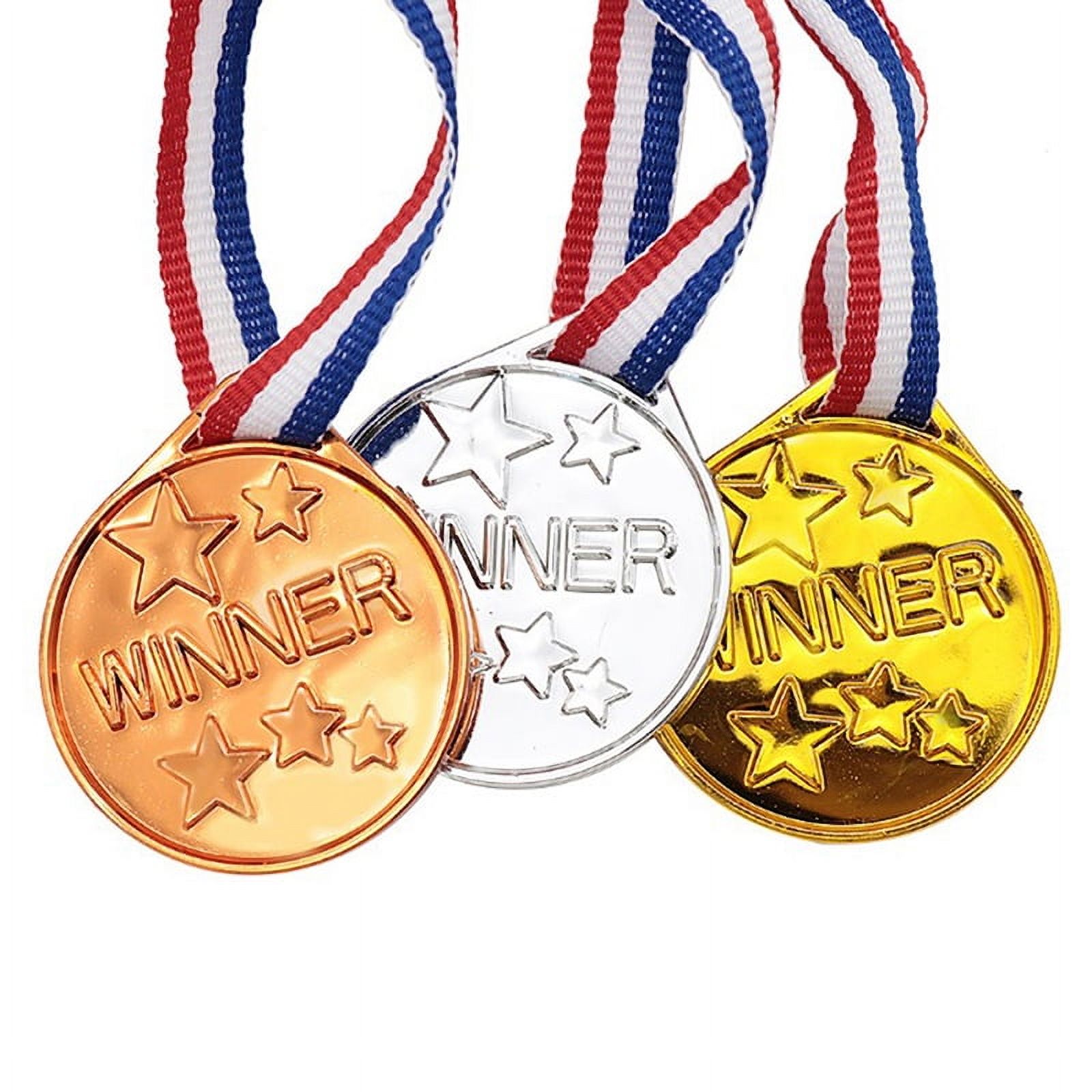 Racing Butterfly Children Gold Plastic Winners Medals Sports Day Party ...