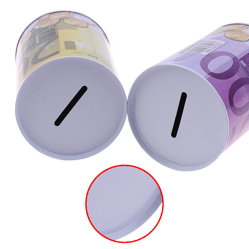 Racing Butterfly Euro Dollar Money Box Safe Cylinder Piggy Bank Banks ...
