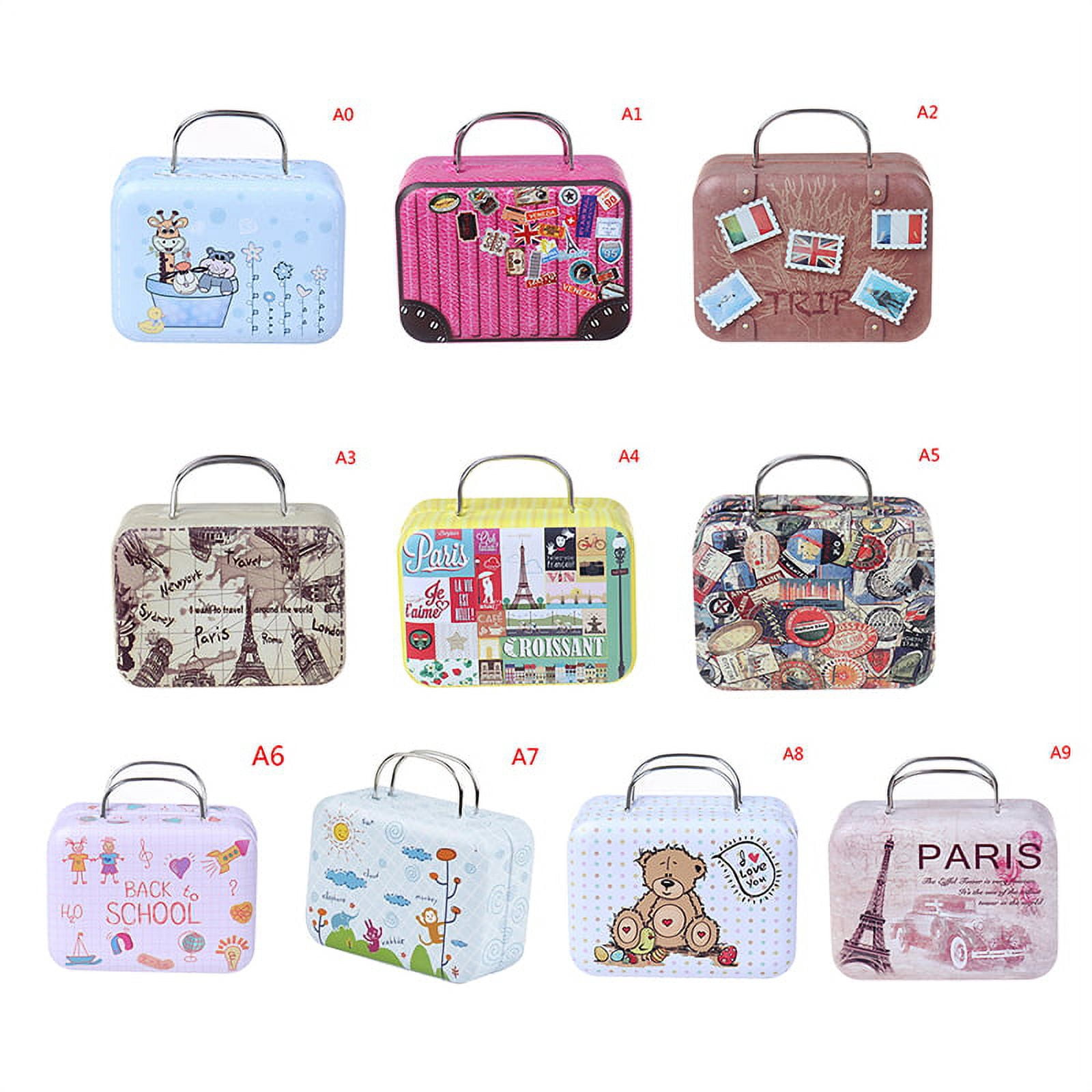 Racing Butterfly Fashion Metal Mini Suitcase for Dolls Miniature Toys ...
