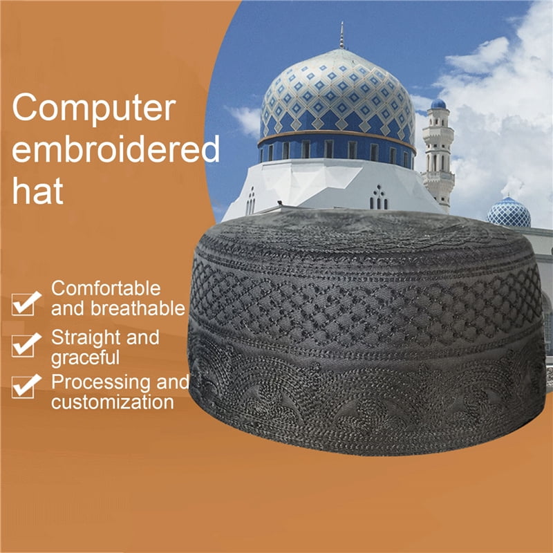 Racing Butterfly Muslim Men Hat Cap Cotton Velvet Prayer Kufi Islam ...