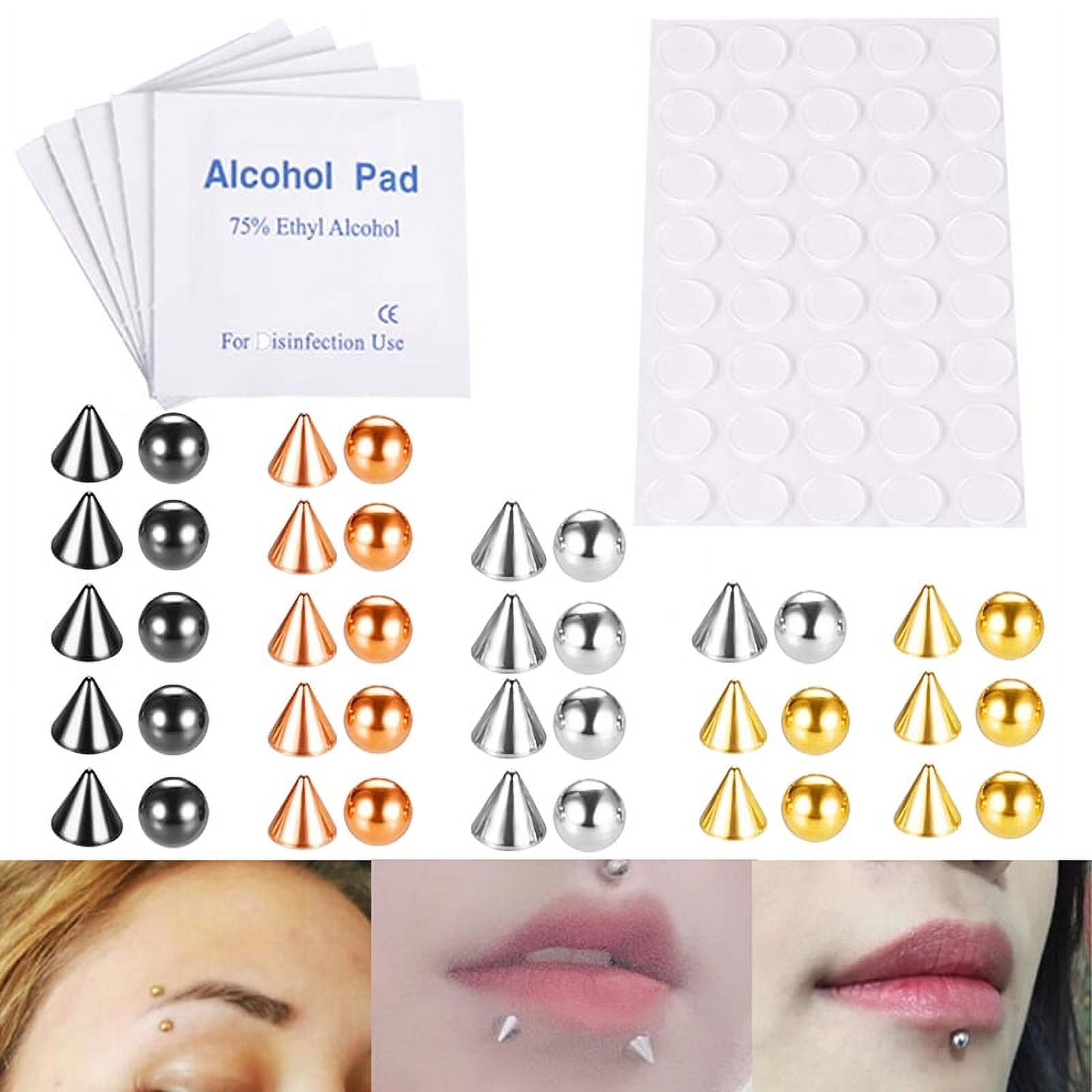 Racing Butterfly New Fake Lip Stud Ring Nose Ring Eyebrow Ring Dimple ...