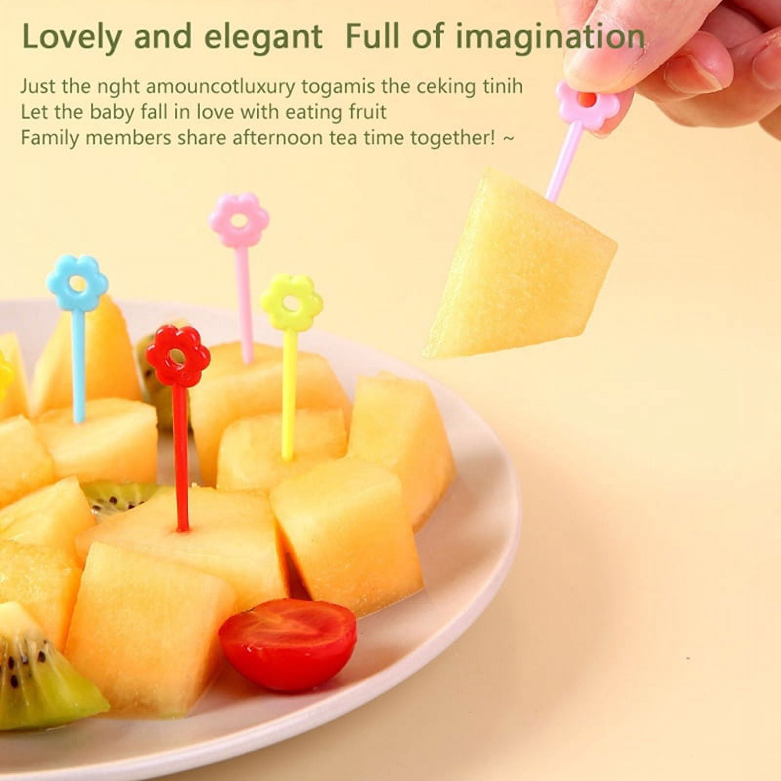 Racing Butterfly Plastic Fruit Fork Mini Cartoon Children Snack Cake ...