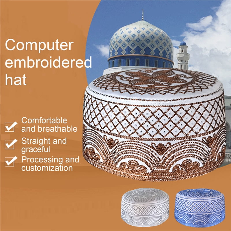 Racing Butterfly Prayer Hats Topi Islamic Arab Caps Islamique Chapeau ...