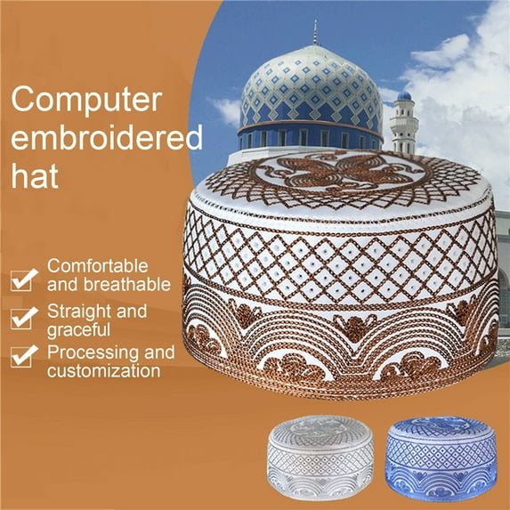 Racing Butterfly Prayer Hats Topi Islamic Arab Caps Islamique Chapeau ...