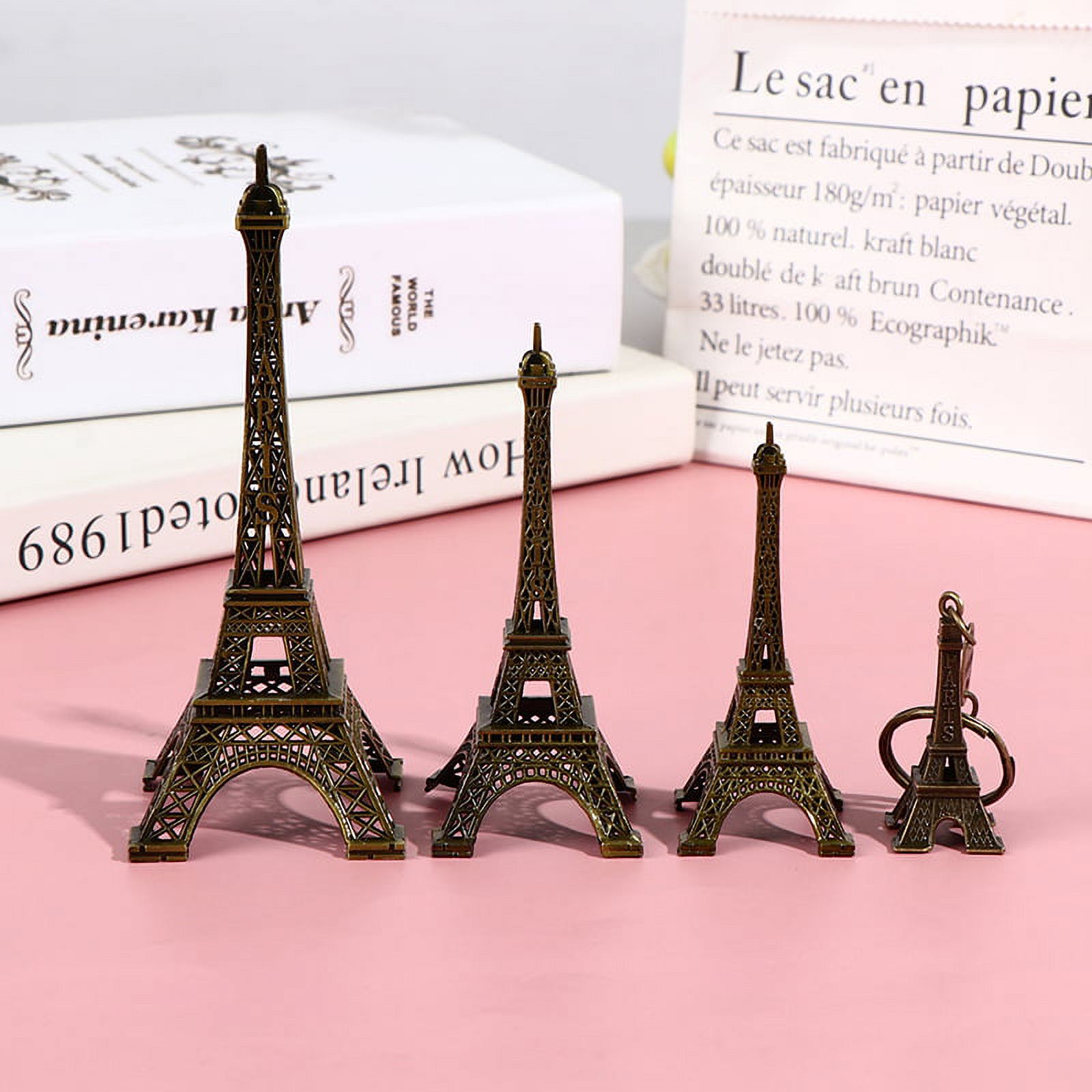 Racing Butterfly Retro Paris Eiffel Tower Model Home Desk Bronze Metal ...