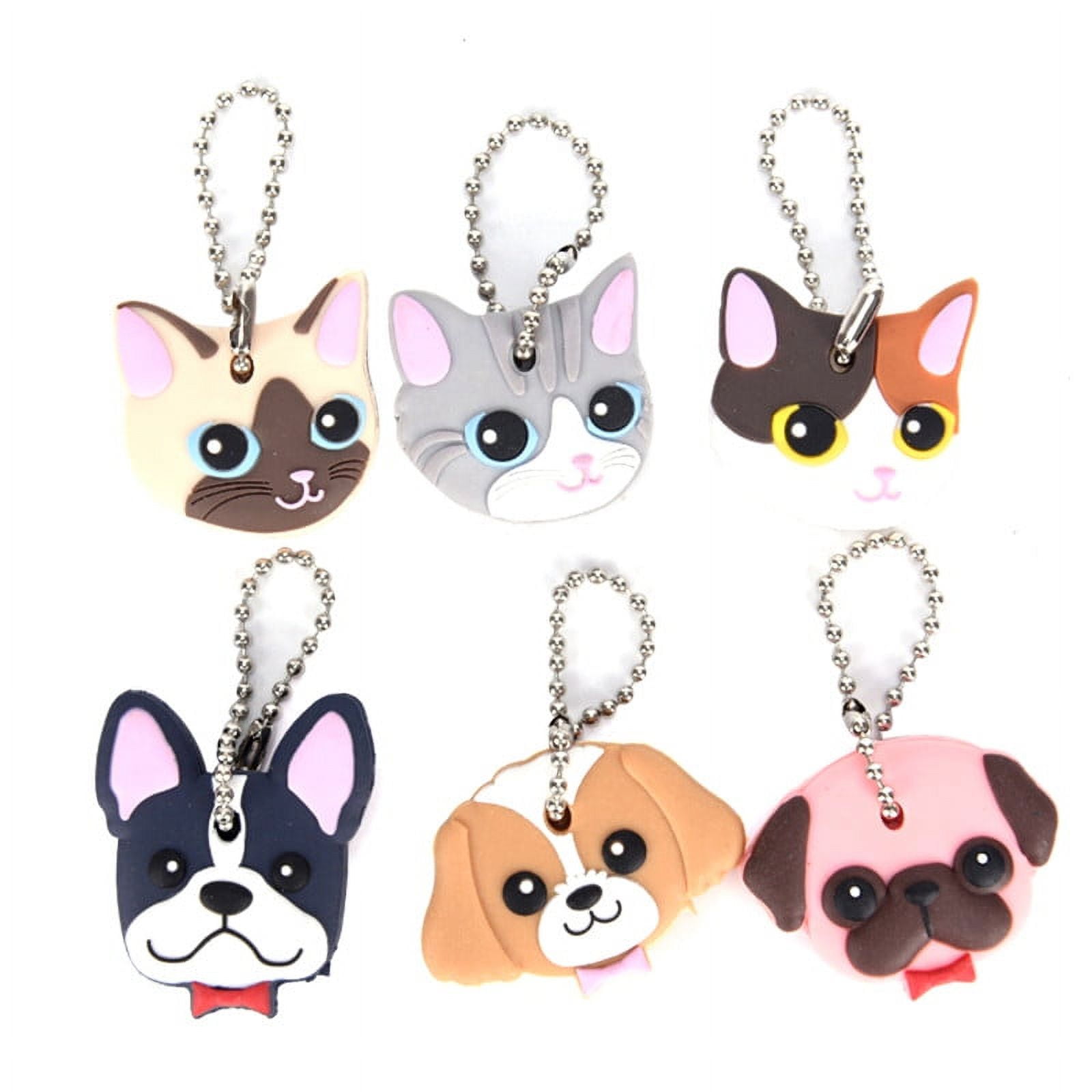 Racing Butterfly Silicone Puppy Pug Cat Rabbit Key Cover Cap Keychain ...