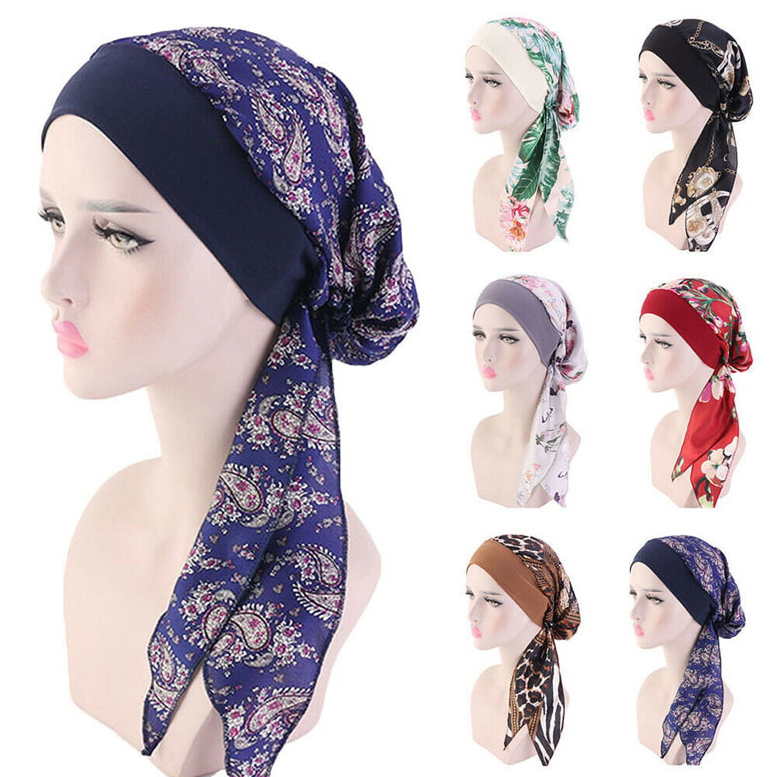 Racing Butterfly Women Cancer Head Scarf Chemo Hair Loss Hat Turban Pre ...