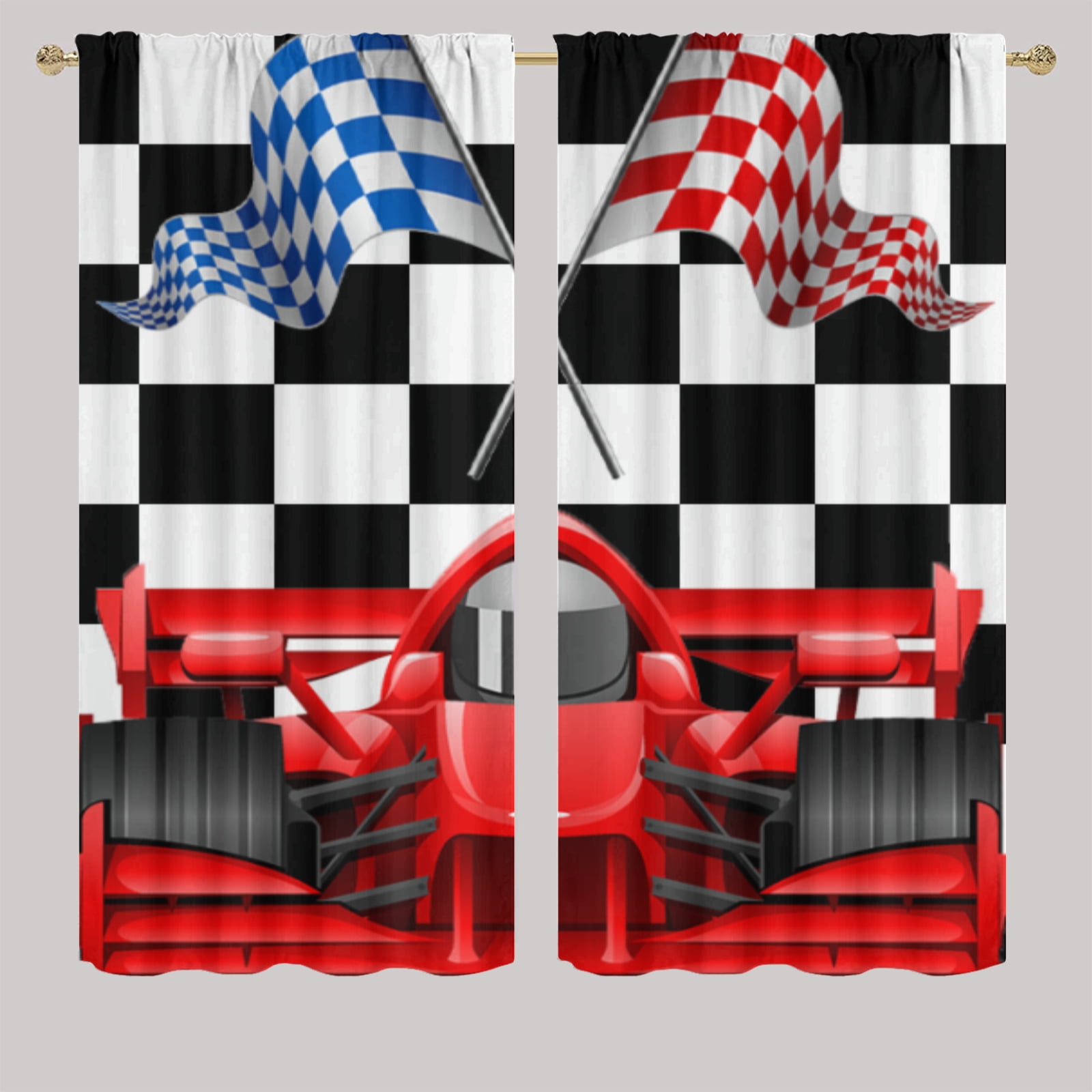 Racing Car Blackout Curtains for Bedroom Extreme Sports Speed Car with ...