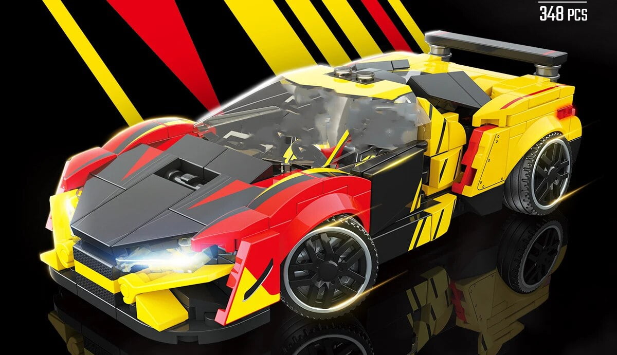 Racing Car City Speed Champions Sports Model Building Blocks DIY Bricks ...