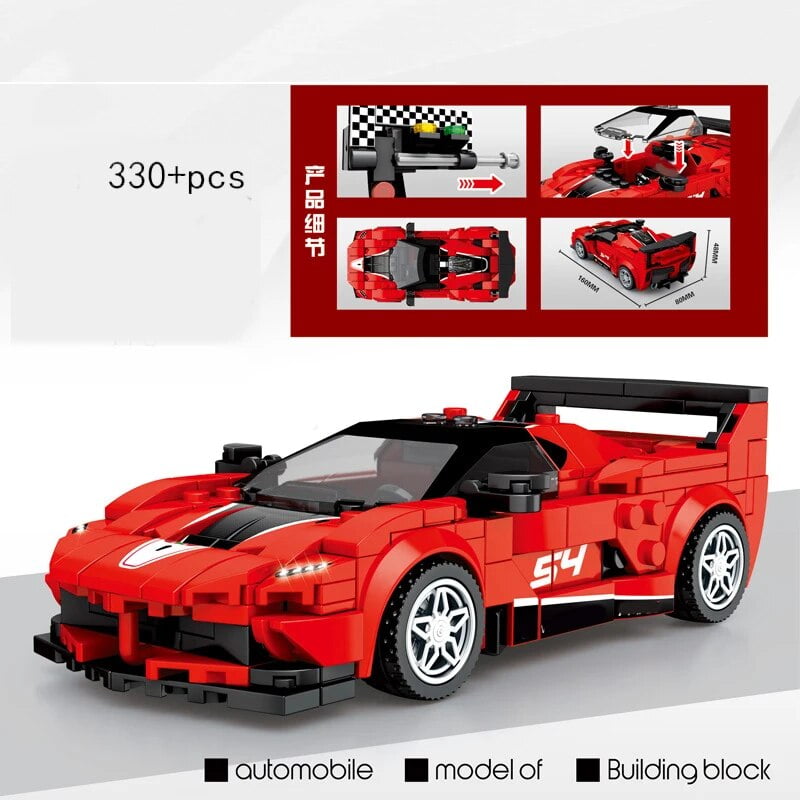 Racing Car City Speed Champions Sports Model Building Blocks DIY Bricks ...