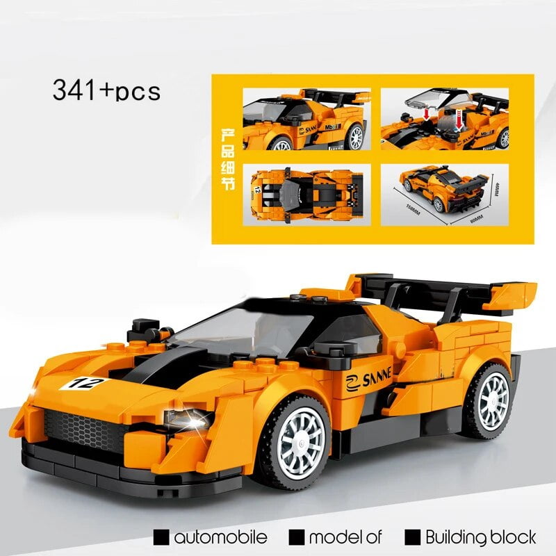 Racing Car City Speed Champions Sports Model Building Blocks DIY Bricks ...