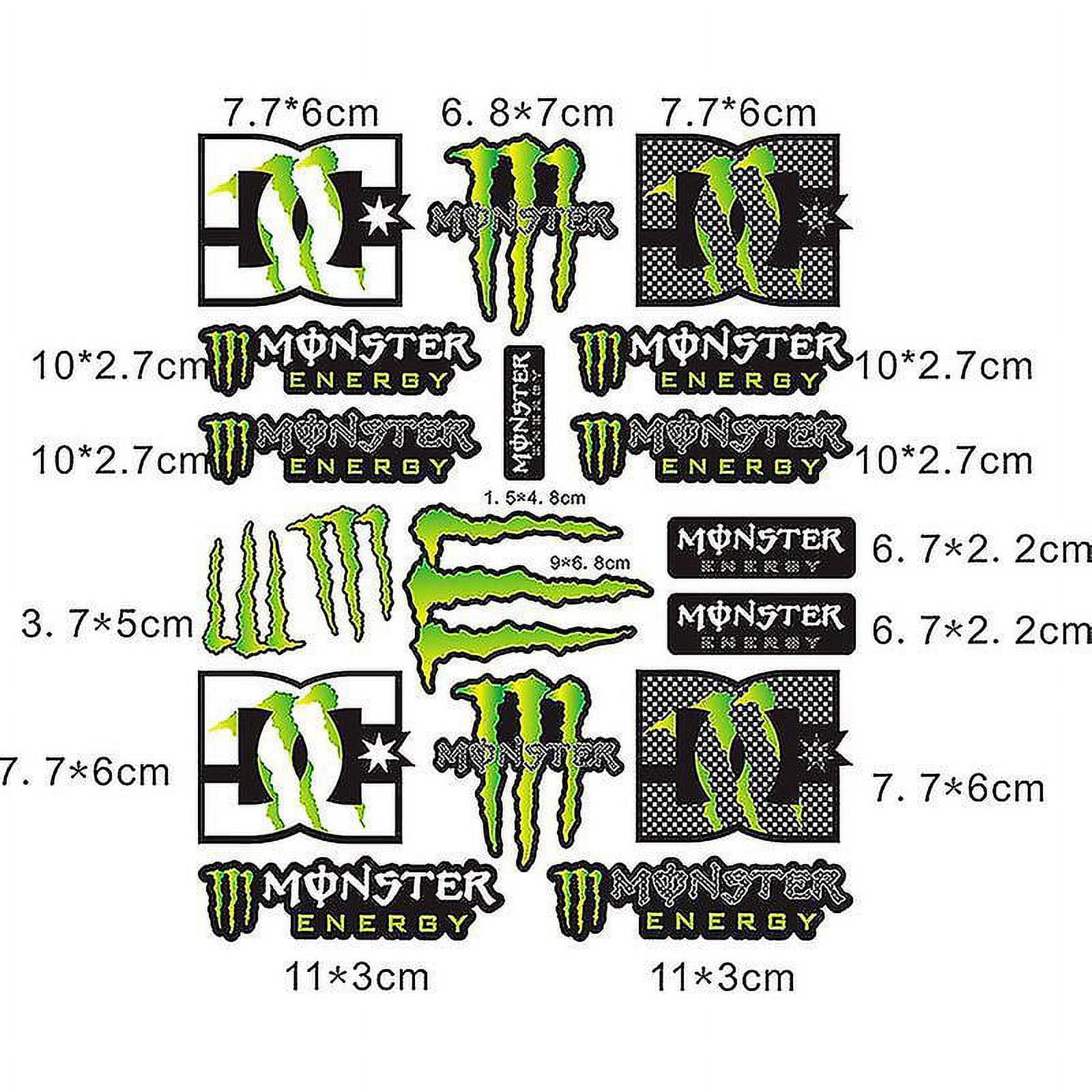 Racing Car Motorcycle Monster Energy Stickers Helmet Decals compatible ...