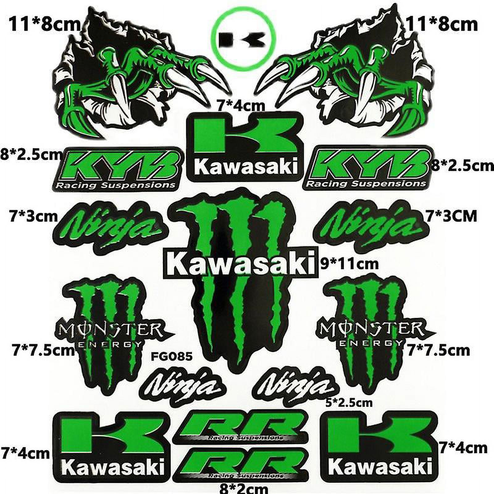 Racing Car Motorcycle Monster Energy Stickers Helmet Decals compatible ...