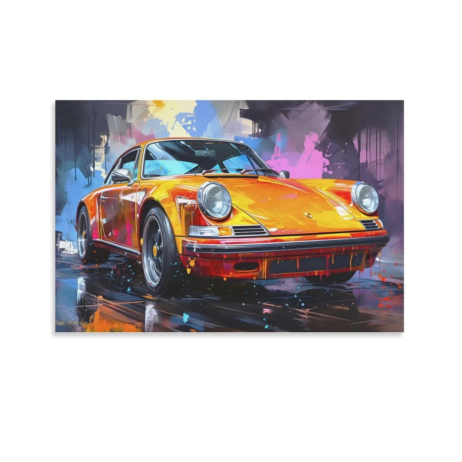 Racing Car Poster (25) Picture Print Wall Art Poster Painting Canvas ...