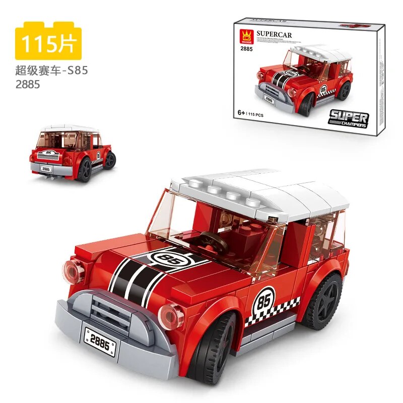 Racing Car Series Building Block Speed Sports Vehicle Technical Model ...