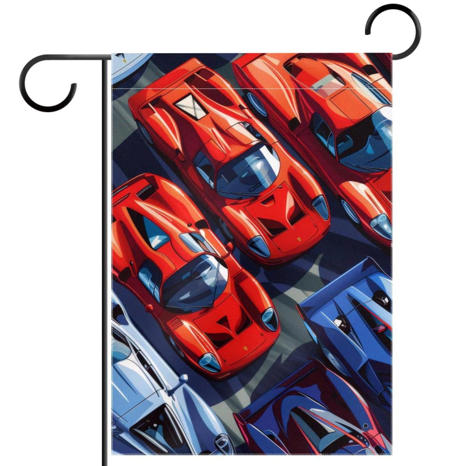 Racing Cars Cool Pattern Welcome Garden Flags, 12 x 18 Inch Double ...