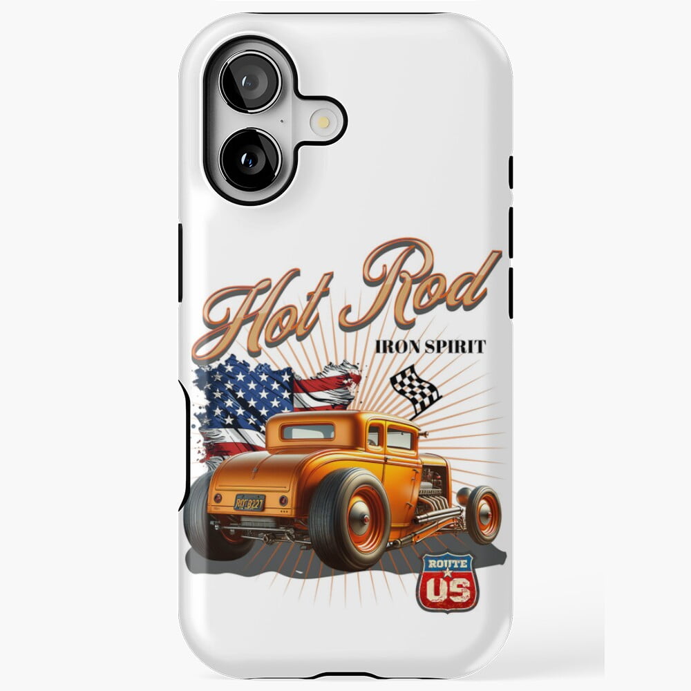 Racing Drag Car Hot Rod Vintage Style Tough Case for iPhone 17 15 14 13 ...