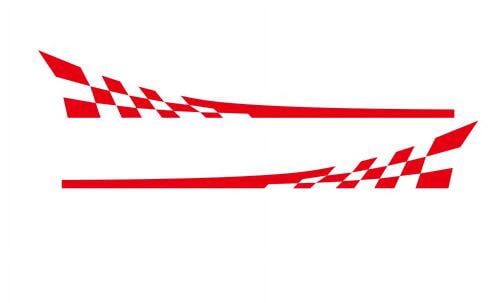 Racing Flag Vinyl Decal Car Styling Door Side Skirt Stripes Auto Body ...