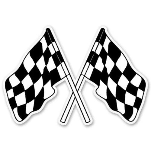 Racing Flags Car Sticker Phone Decal Water Bottle Stickers Car Decals ...