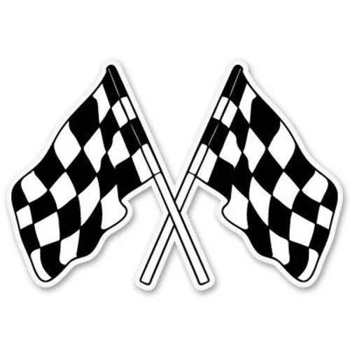 Racing Flags Car Sticker Phone Decal Water Bottle Stickers Car Decals ...