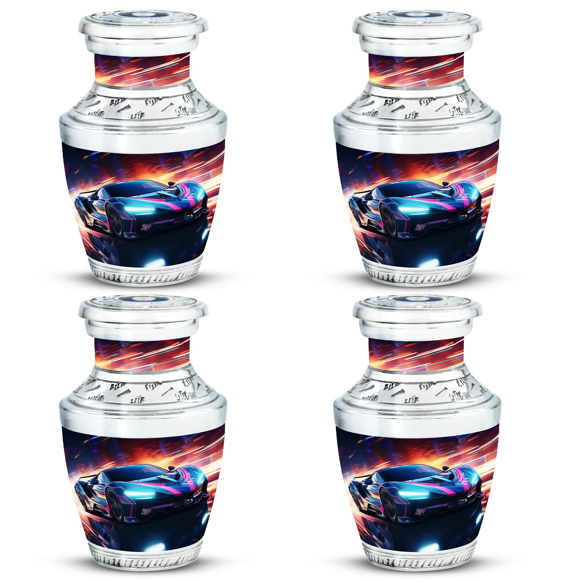 Racing Formula Car in Motion Luminous Legacy - Small Decorative Urn ...