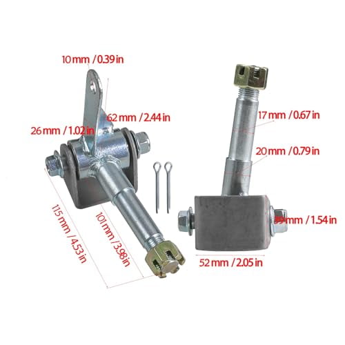 Racing Go Kart Hub Kit, 6-Inch 3 Lug Wheels with Steering Spindle ...