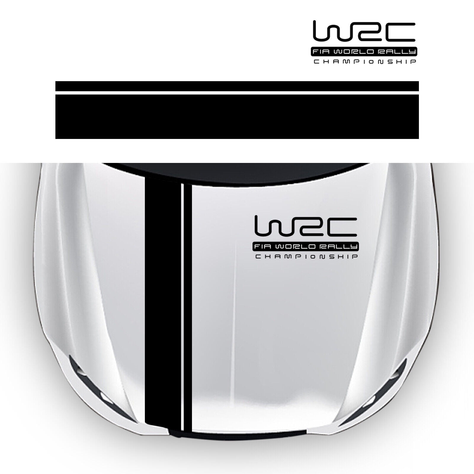 Racing Hood Stripes Decal Car Body Vinyl Stripe Sticker Decoration for ...