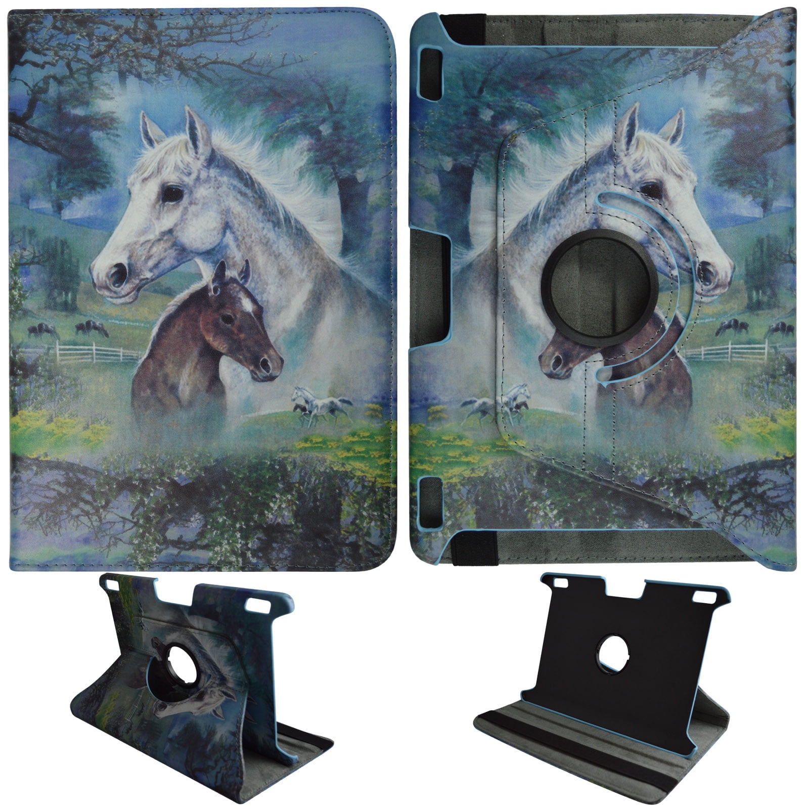 Racing Horse Kindle Fire HDX 8.9 inch PU Leather Folding Tablet 360 ...