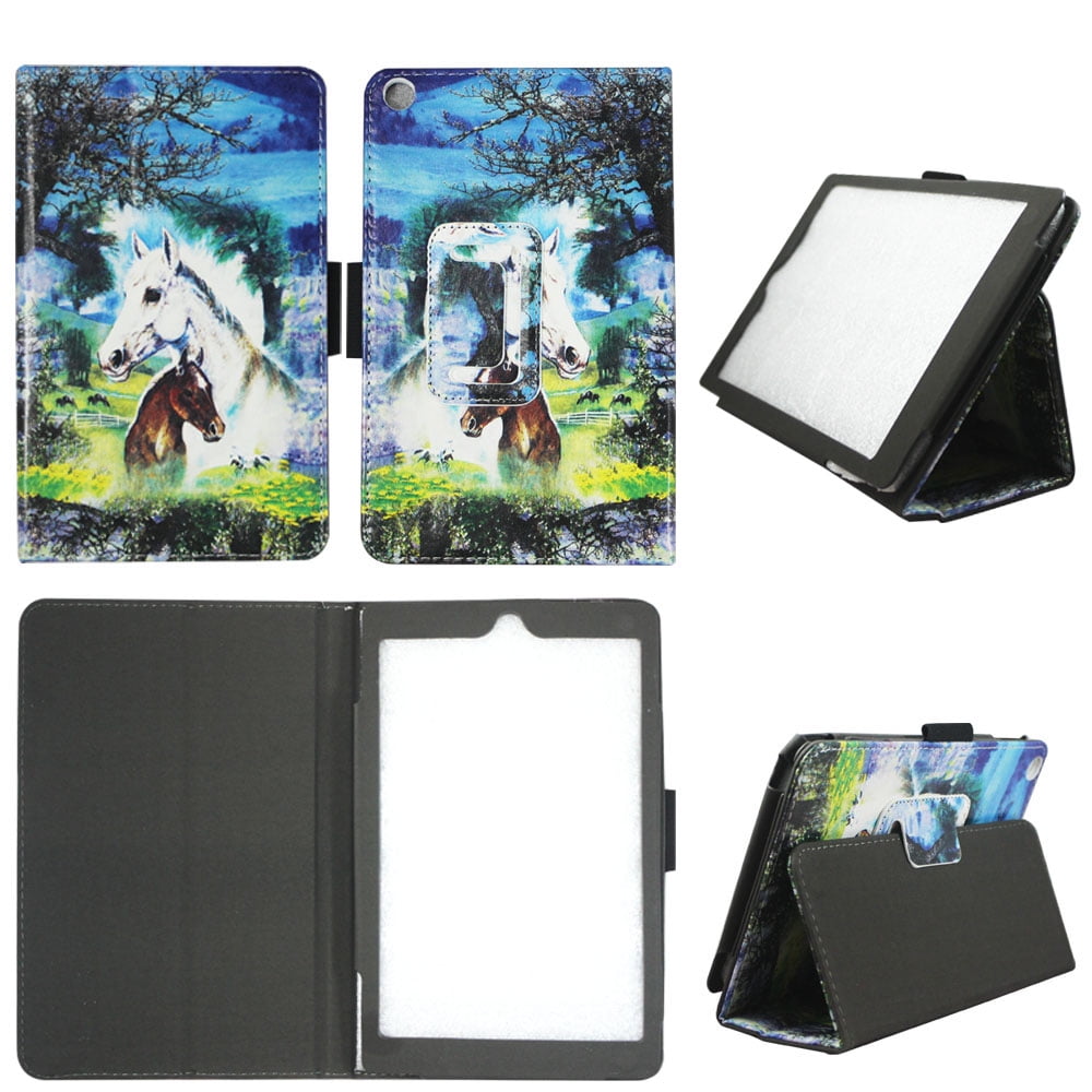 Racing Horse Tablet Folio Case for Amazon Kindle Fire HD 8 (6th ...