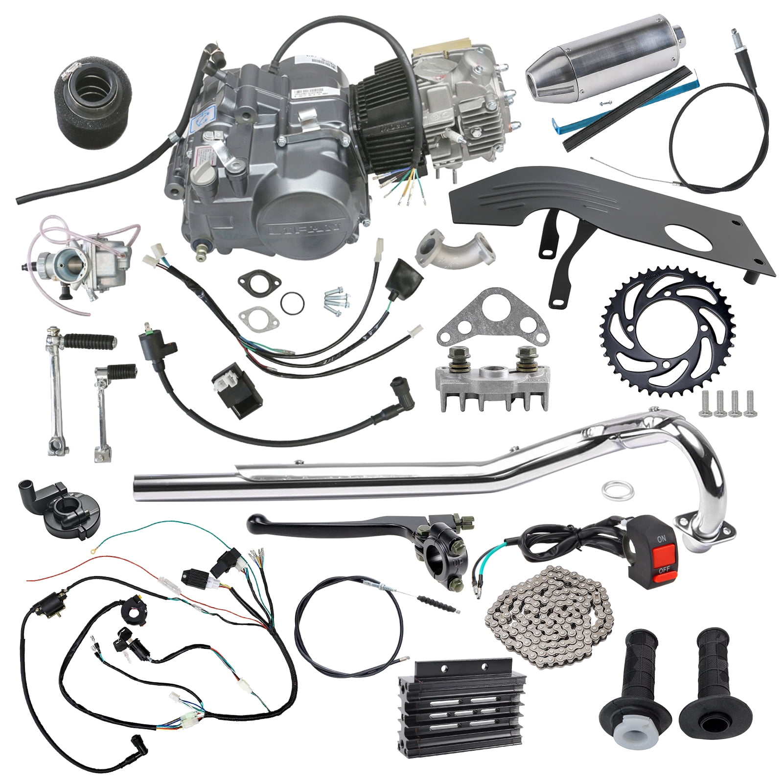 Racing Lifan 140cc Engine Motor Kit Manual Clutch Oil Cooler For Dirt ...