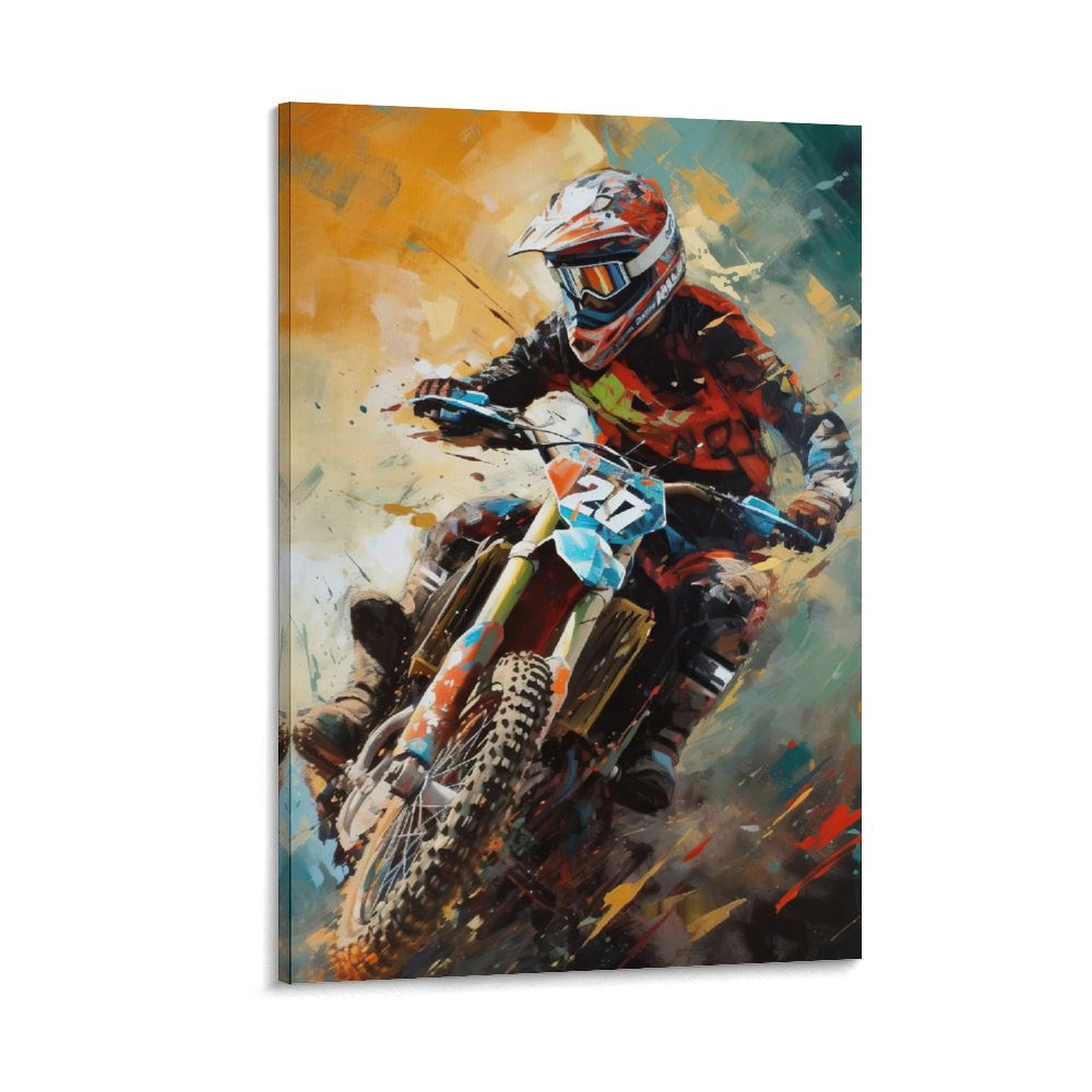Racing Motocross Poster (1) Canvas Poster Wall Art Picture Prints ...