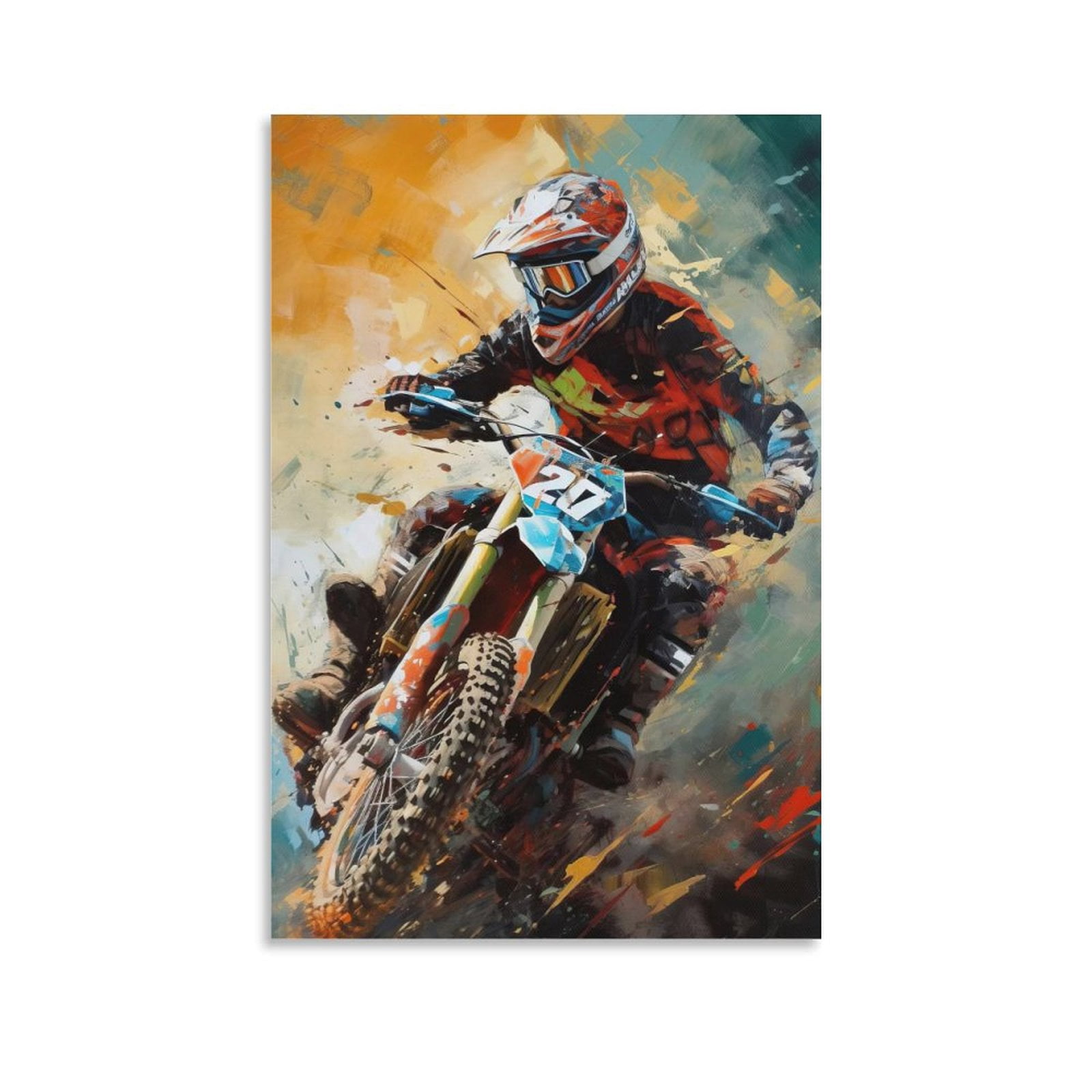 Racing Motocross Poster (1) Room Aesthetic Poster Print Art Wall ...