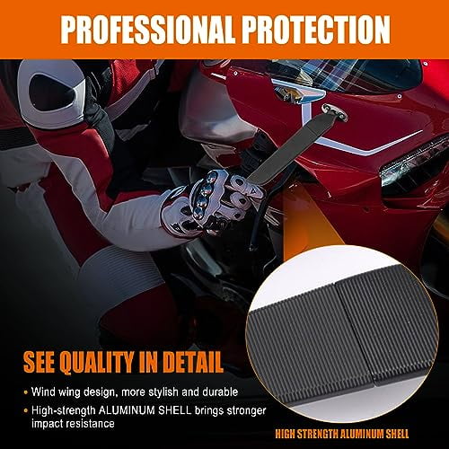 Racing Motorcycle Mirrors,360 Degree Double Rotating Wing rearview ...