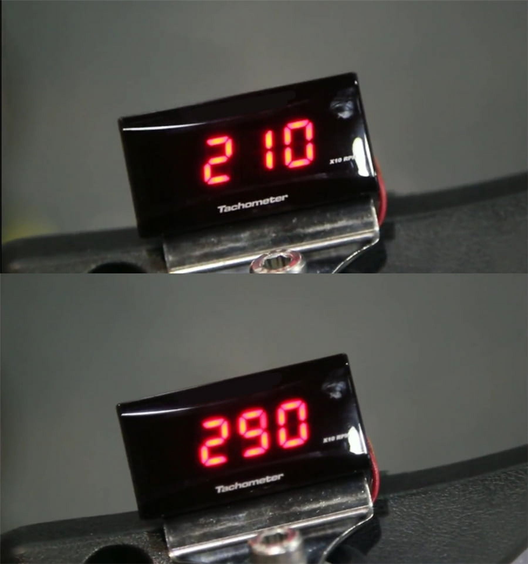 Racing Motorcycle RPM Digital Square LCD Display Engine Tach Meter ...
