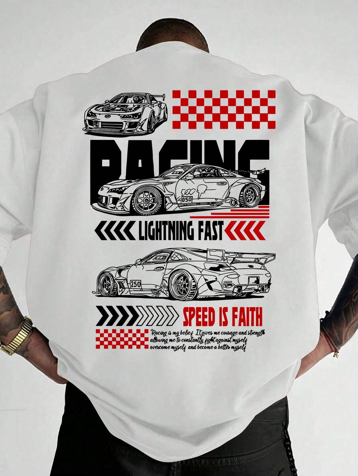 Racing Muscle Car Lightning Fast Graphic Shirt, Motorsport Speed Car ...