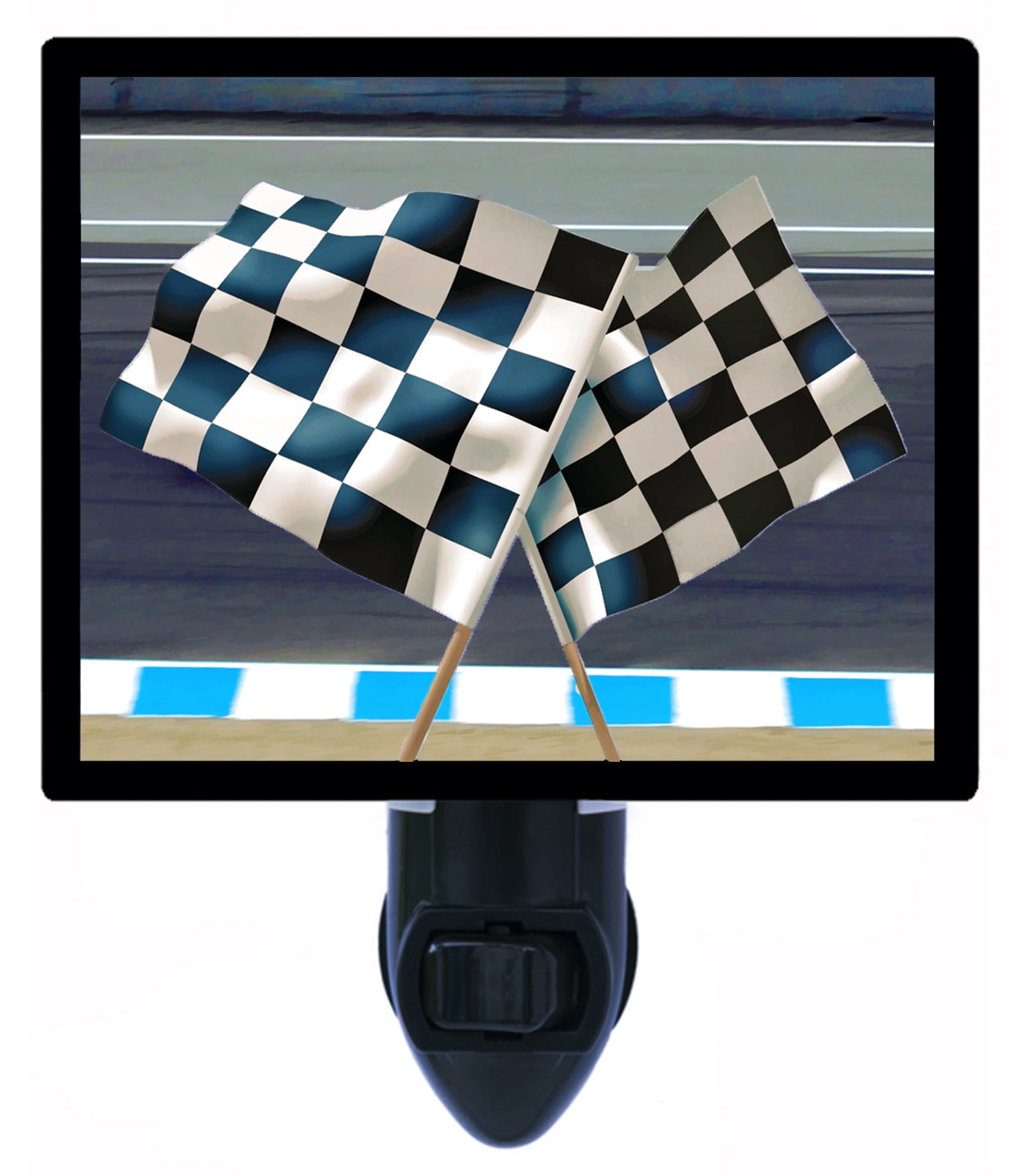 Night Light - Checkered Flags. | Racing Theme, Includes Free Switchable ...