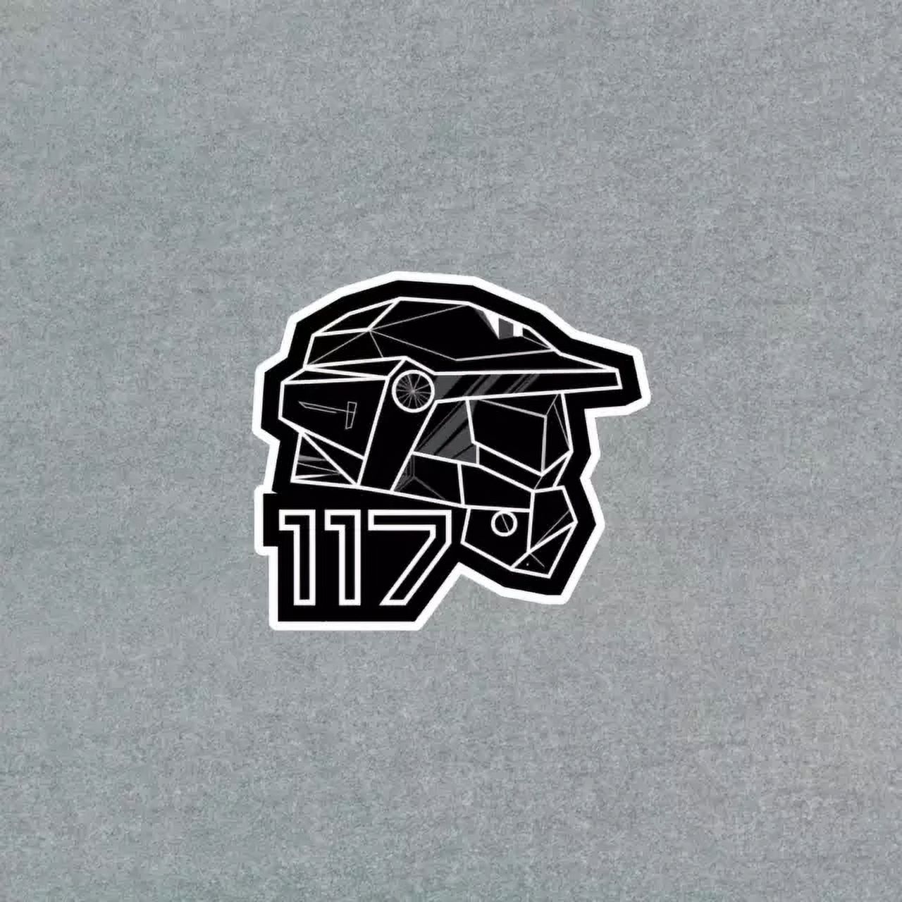 Racing Number 117 Sticker - Geometric Motorsport Design Decalphone ...