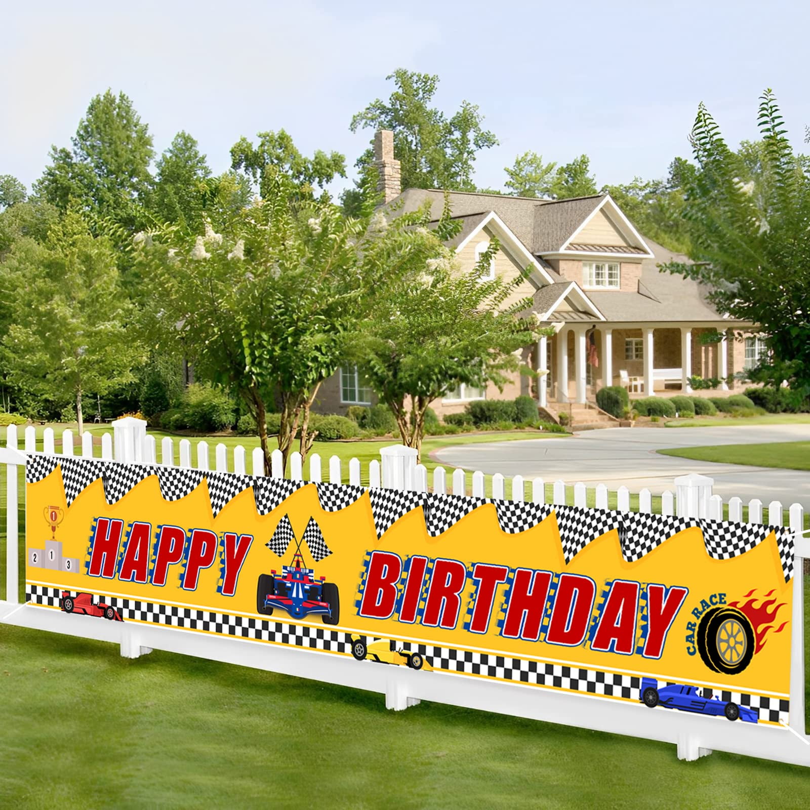 Racing Party Banner rations Welcome Race Fans Banners Party Suppliers ...