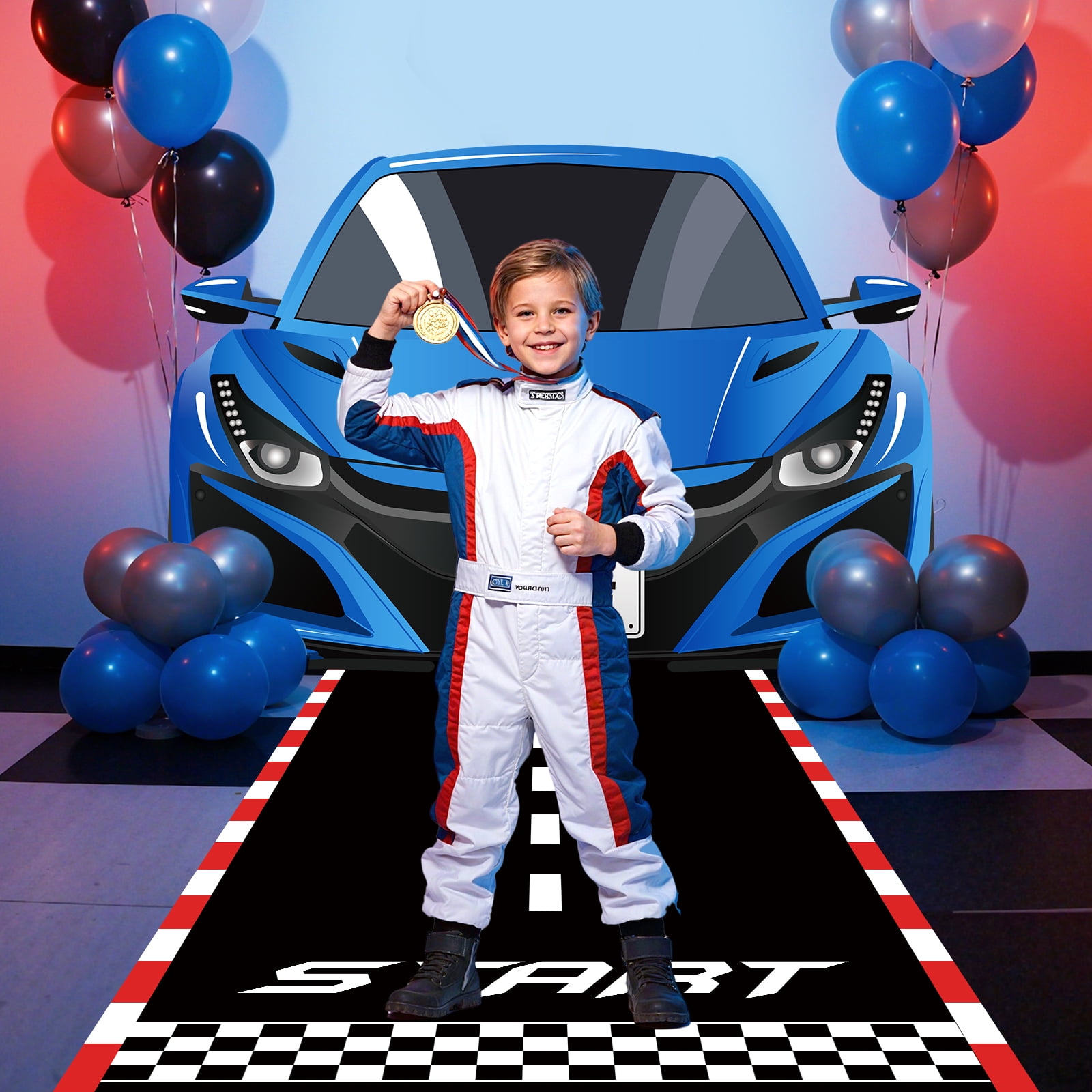 Racing Party Decoration Blue Racing Hanging Banner Racing Aisle ...