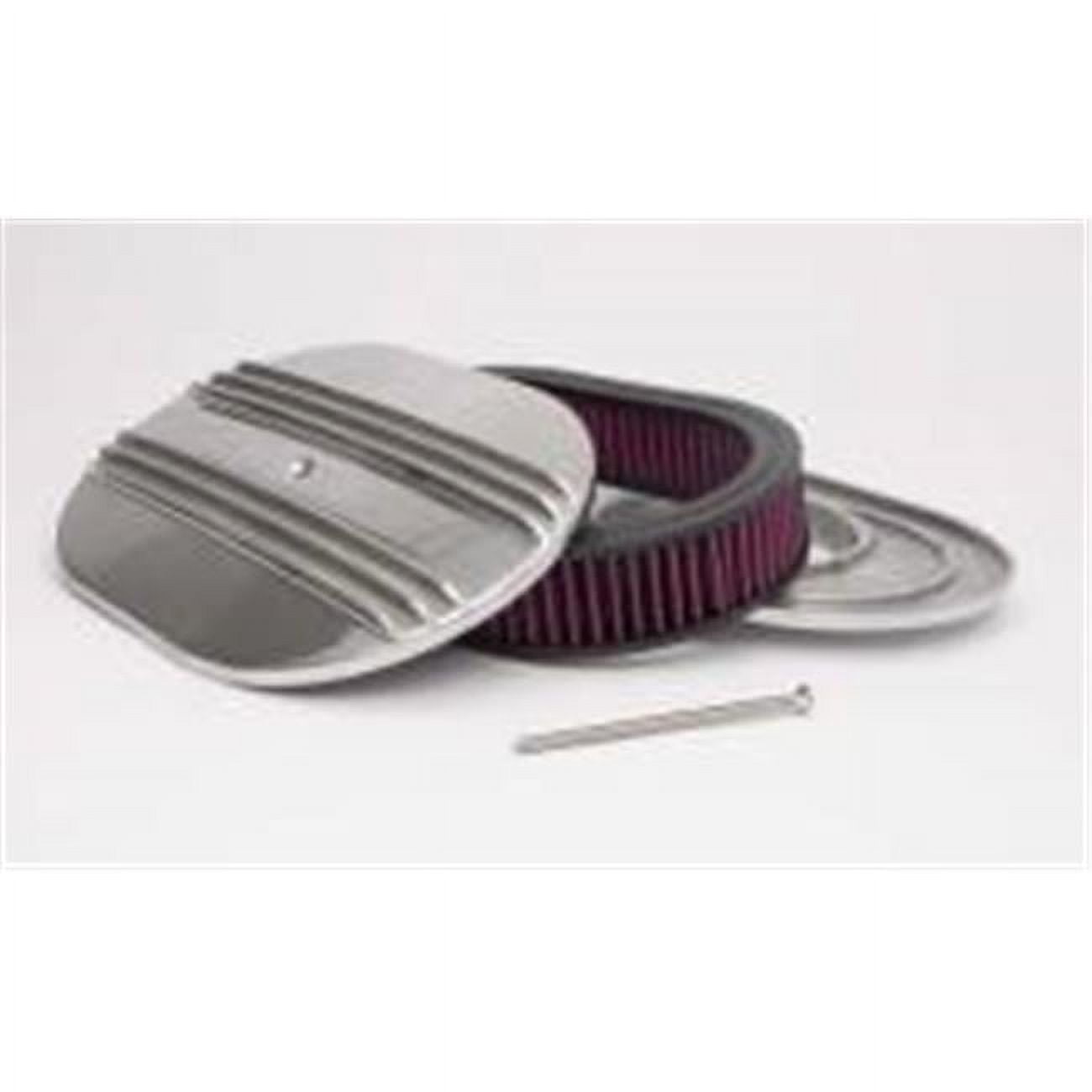 Racing Power 12 x 2 in. 5.12 in. Carb Flange Finned Oval Air Cleaner ...