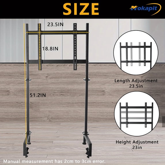 Racing Pro - Vertical Monitor Stand - Supports 24 to 60 Inch Monitor ...