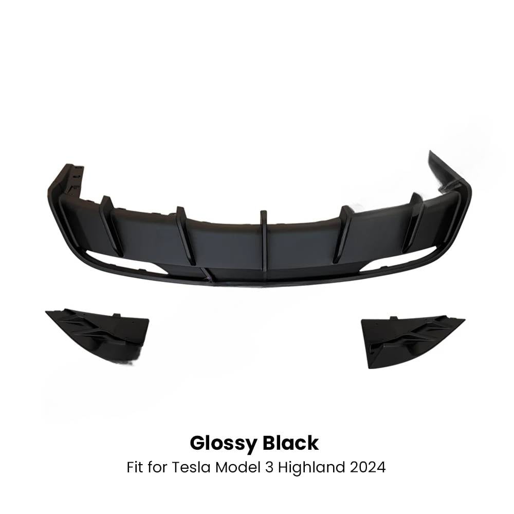 Racing Rear Diffuser For Tesla Model 3 Highland 2024 Body Kit Model 3 ...