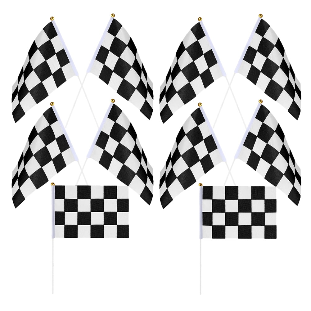 Racing Signal Flag Banner Lattice Race Car Party Decor Checkered Flags ...