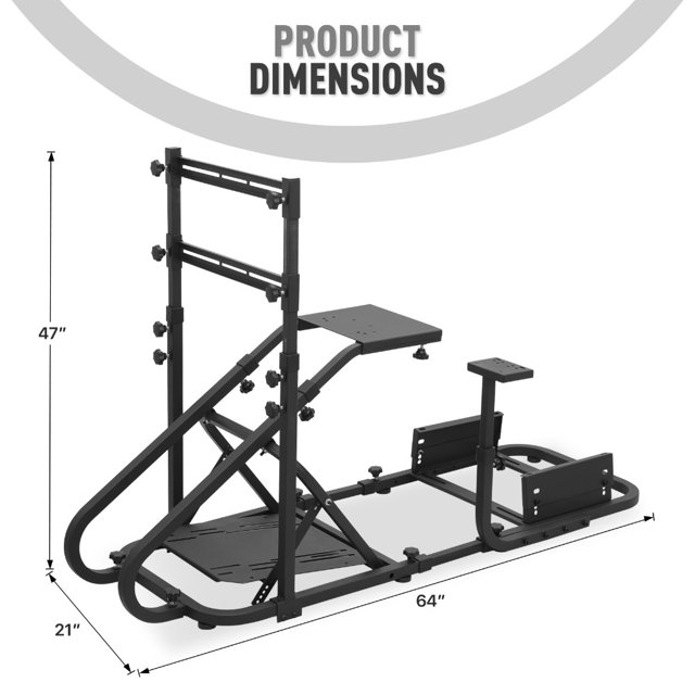 Racing Simulator Cockpit with TV Mount Steering Wheel Stand Fit for Logitech G920 G29 G27 G25 ...