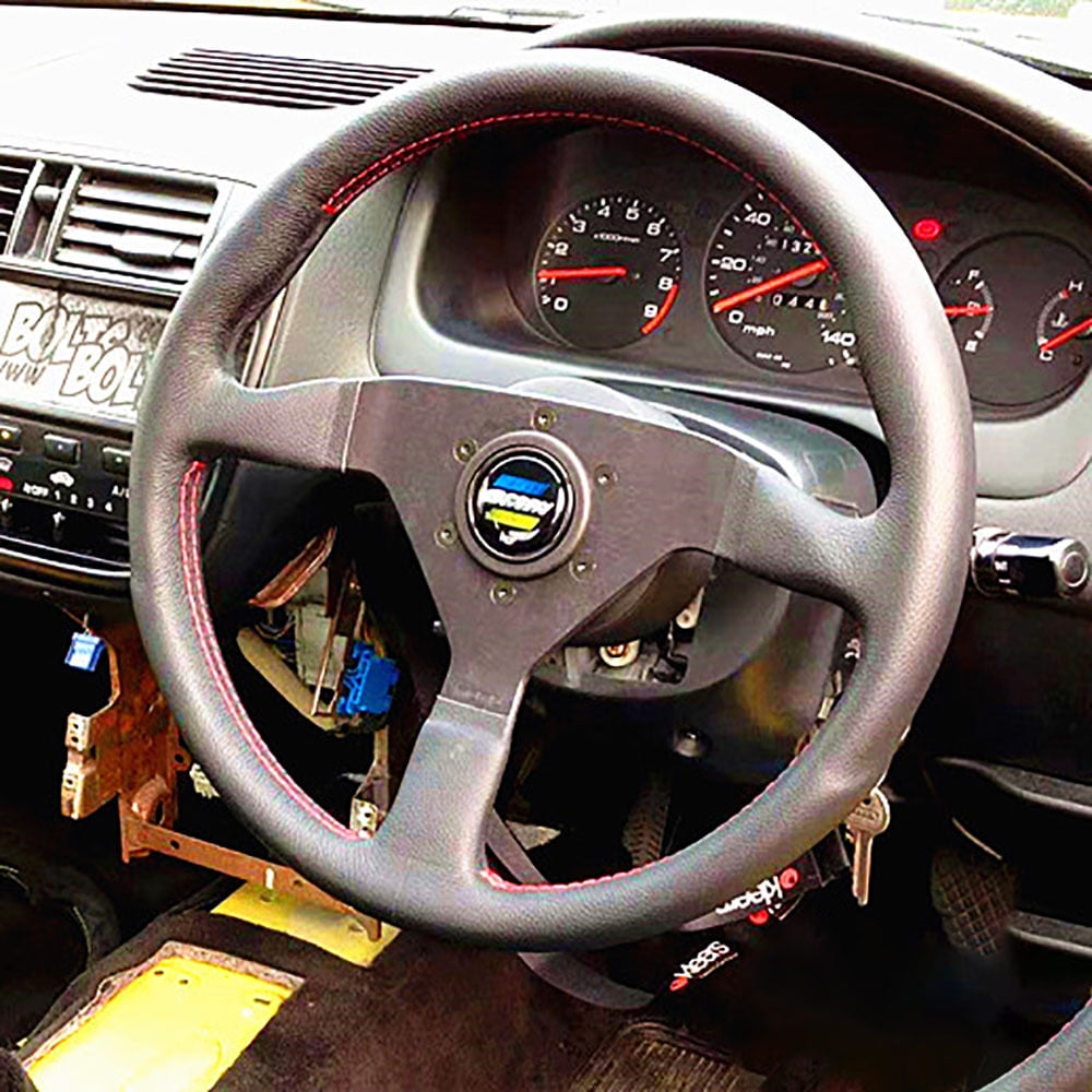 Racing Spoon 14inch 350mm Universal Steering Wheel JDM Flat Dish Rally ...