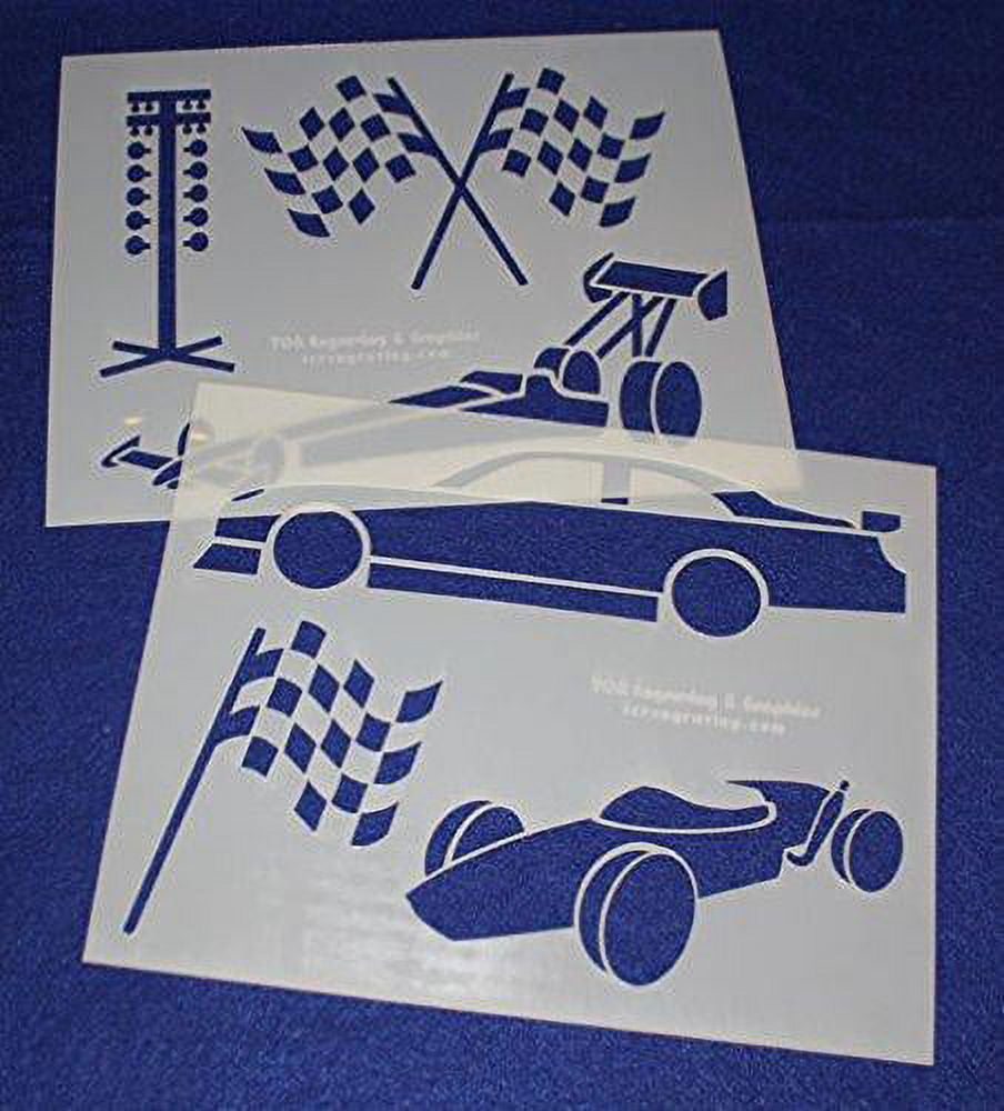 Racing Stencils Mylar 2 Pieces of 14 Mil 8" X 10" - Painting /Crafts ...
