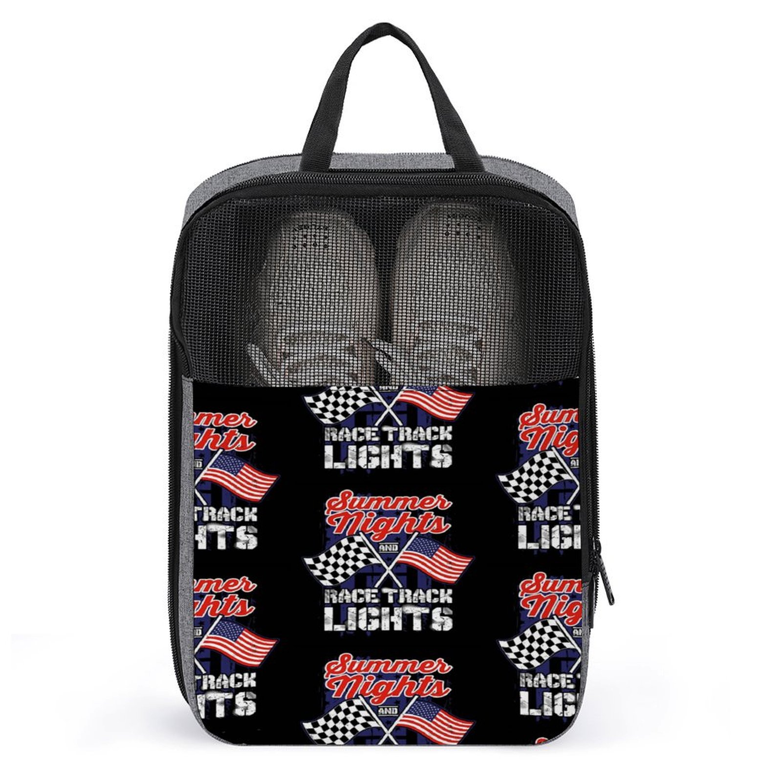 Racing Summer Nights Race Track Lights Flags Shoe Bags Shoe Organizer ...