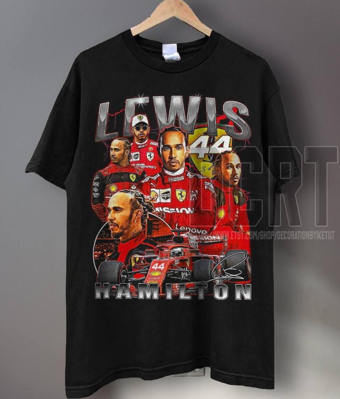 Racing Team Lewis Hamilton Shirt, Vintage Ferrari Bootleg Rap Tee, 90s ...