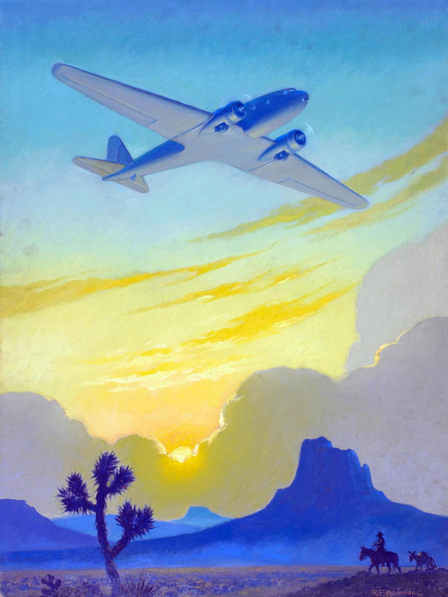 Art.com Racing The Sun Art Print by Ruehl Frederick Heckman, 24" x 32 ...